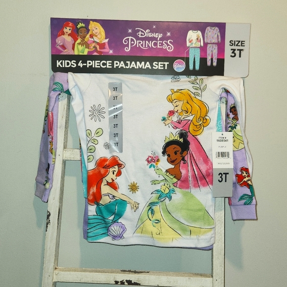 Disney | Pajamas | Disney Princess 4 Piece Pajamas Set Nwt 3t | Poshmark